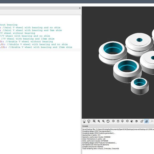 🛞 V Wheels Scad Library・Free 3D File for ・Cults