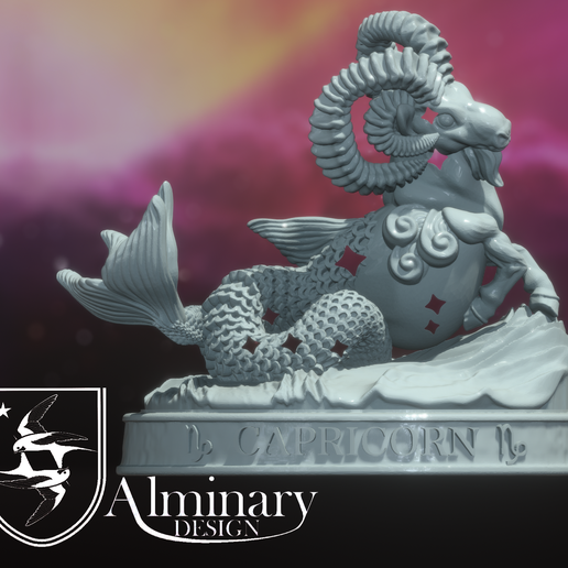 ♑ Capricorn・Free STL File for 3D printing・Cults