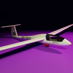 3D printer Standard Cirrus Glider / Sailplane Miniature • made with ...