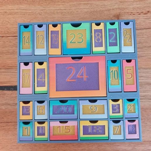 Free STL file Xmas Advent calendar・3D printing idea to download・Cults