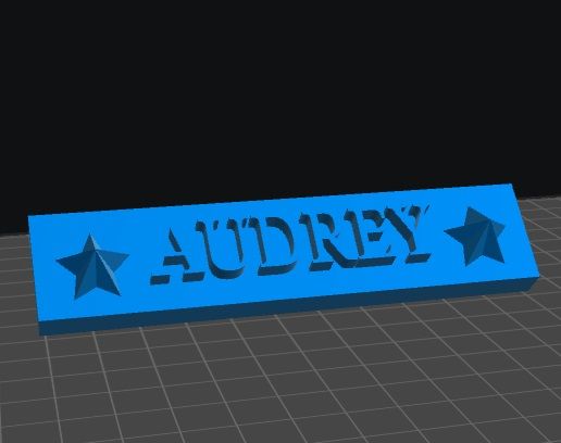 👾 Audrey Nameplate・ 3D File for 3D printing・Cults