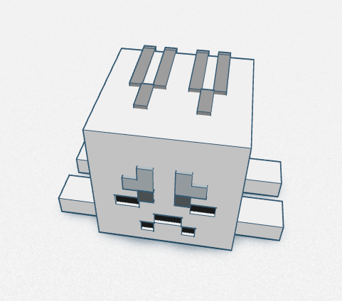 🦸 (MINECRAFT) GHAS HAPPY・Free STL File for 3D printing・Cults