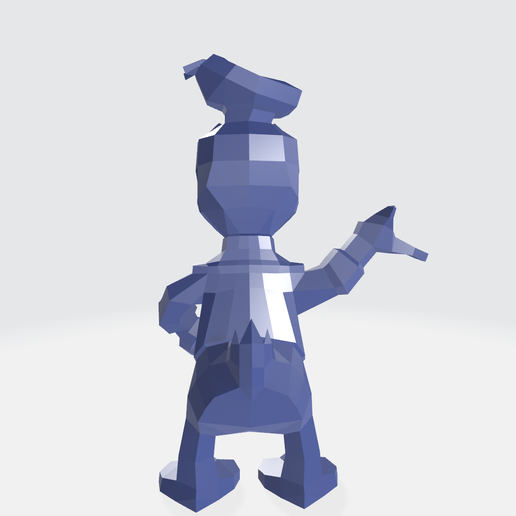 👾 Donald low poly・Archivo STL para Impresión 3D・Cults
