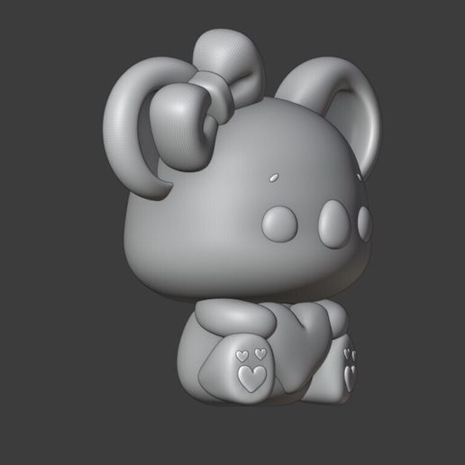 🐨 Valentine koala figure・ STL File for 3D printing・Cults