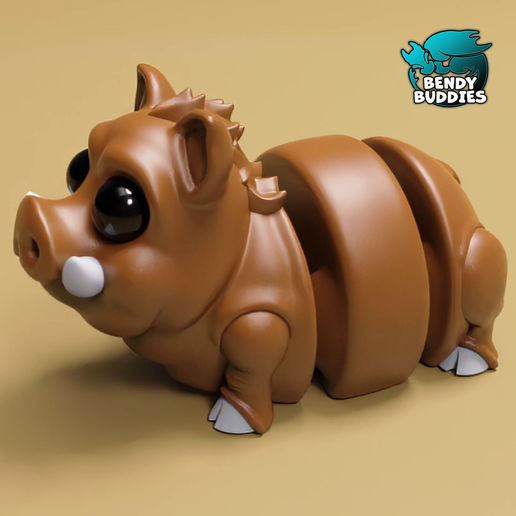 🐗 Wilbur Boar / Pig Articulated / Print-in-Place Swine Animal Creature ...