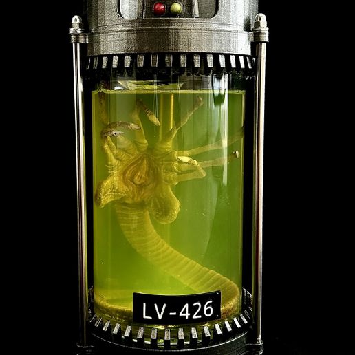 👽 Alien Facehugger stasis tank・ STL File for 3D printing・Cults