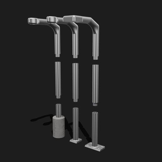 🚗 1/10 Scale Light Pole・ STL File for 3D printing・Cults