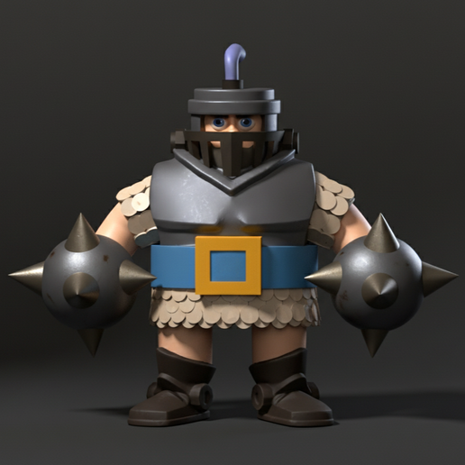 👾 Mega Knight Figure - Clash Royale Printable 3D Model・ STL File for 3D ...