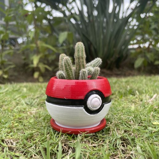 STL file Pokemon Pokeball Planter 🐉 ・3D printing idea to download・Cults