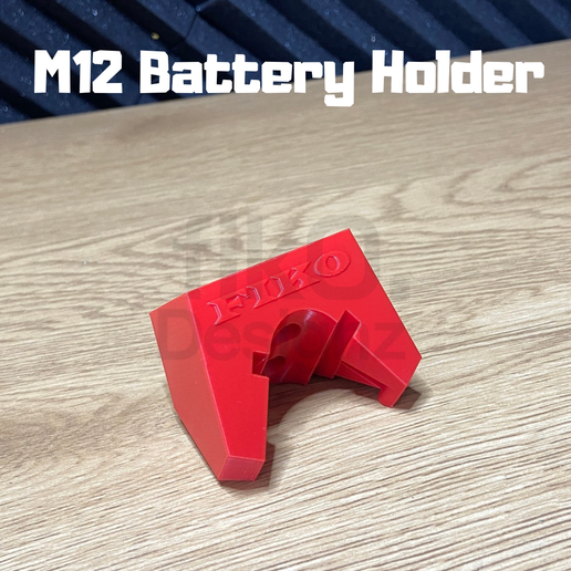 🔋 Milwaukee M12 Battery Holder・ 3MF File for 3D printing・Cults