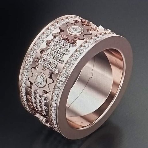 ⚙️ Moving Gear Ring・ 3D File for ・Cults