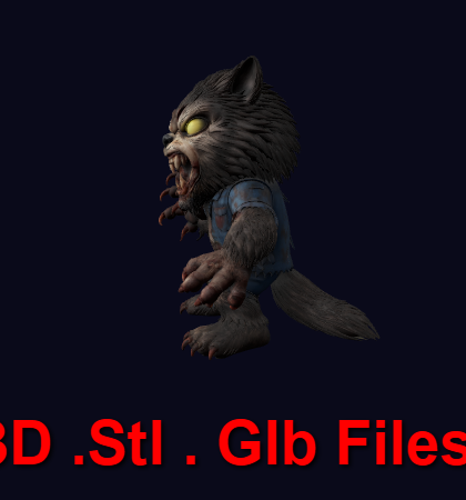 🖨️ 3DL Dl Wolfman .Stl .Glb for 3D Printer・ STL File for 3D printing・Cults