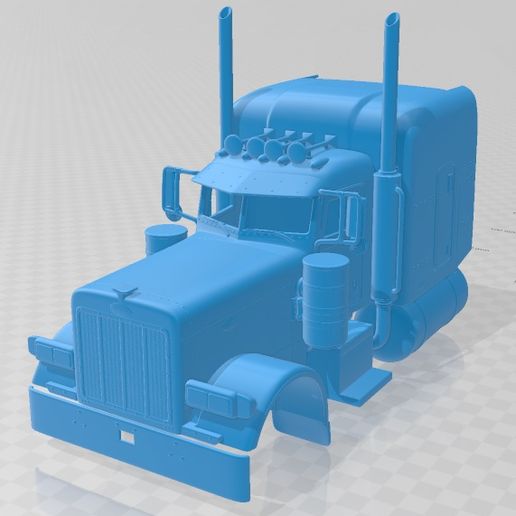 🚚 Peterbilt 379 1987 Printable Body Cabin Truck・ 3D File for 3D ...