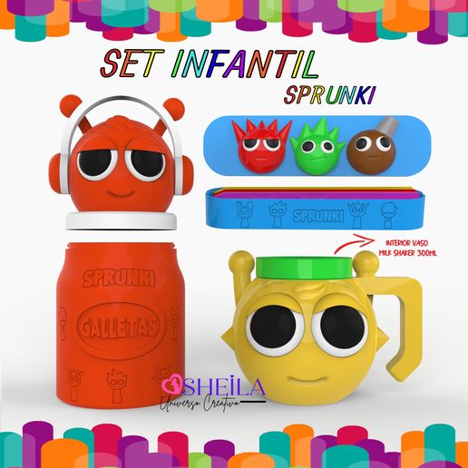 ☕ SPRUNKI COMBO・ 3D File for 3D printing・Cults