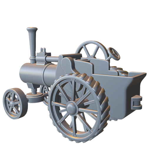 😤 Vintage Steam Tractor Miniature・ STL File for 3D printing・Cults