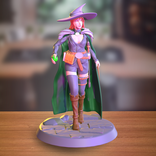 🧙‍♀️ witch 32mm set 4 miniatures・Free STL File for 3D printing・Cults