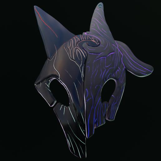 🔑 LoL's Mask of Kindred paired keychain/pendant・ STL File for 3D ...