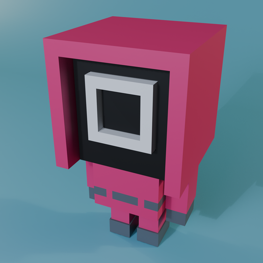 STL file Squid game square mask cube character 🦑 ・3D printing idea to ...