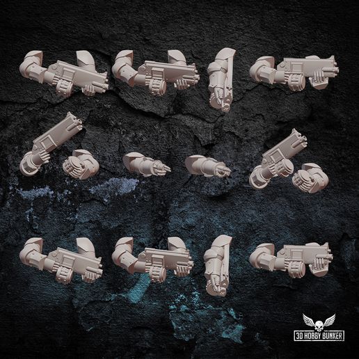 🎲 MK3 Power Armour Guns・ 3D File for 3D printing・Cults