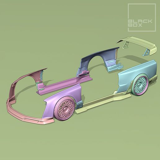 👽 GTR R34 BODYKIT For Tamiya 1/24・ 3D File for ・Cults