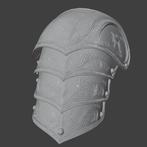 🎭 Detailed Medieval Shoulder Pauldrons・ STL File for 3D printing・Cults