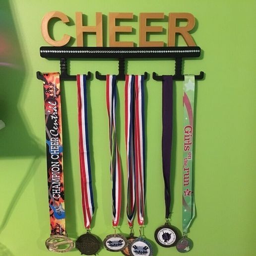 🏅 Cheer, Cheerleading Medal Wall Display Rack・Free STL File for ・Cults
