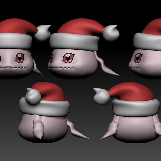 Archivo STL gratis Koromon Christmas 🎄 ・Diseño por impresión en 3D para ...