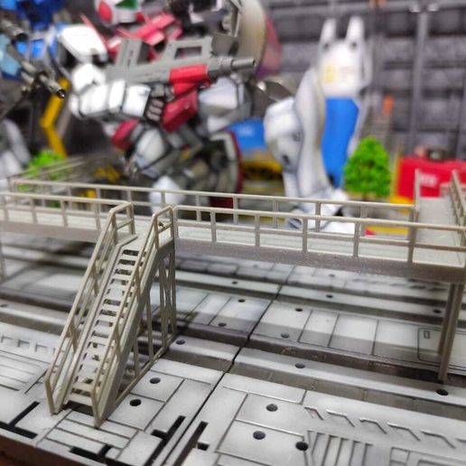 🌉 pedestrian bridge for Gundam diorama ver 9・Free STL File for 3D ...