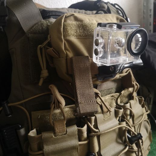 🔫 GoPro Molle Mount・ STL File for ・Cults