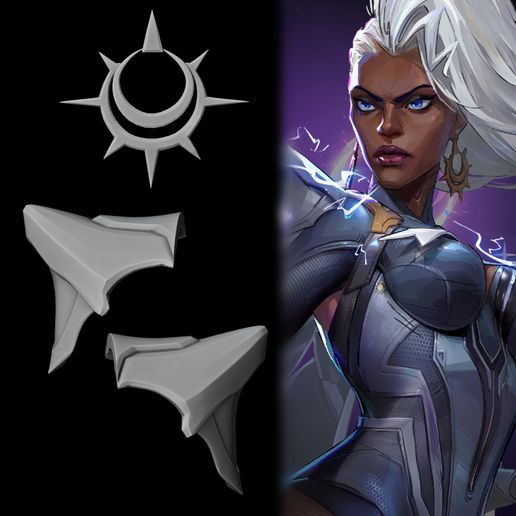 Archivo STL Storm - Marvel Rivals - Earring and Shoulder Armor 💍 ・Idea ...