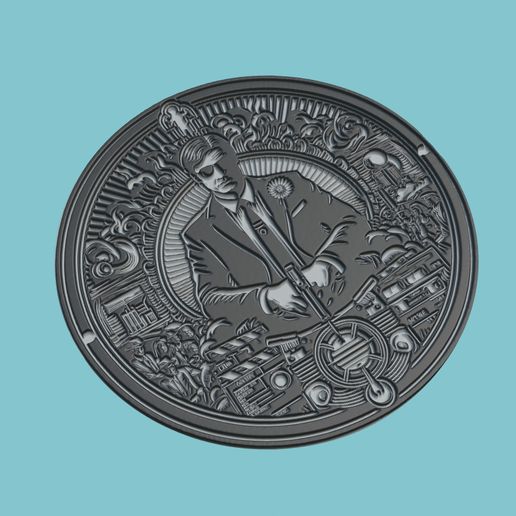 🎬 Heat Movie Medallion Heat 3d Model Stl Obj・ 3D File for 3D printing ...