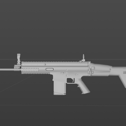 OBJ file Belgian SCAR rifle digital model material 🗺️ ・3D print object ...
