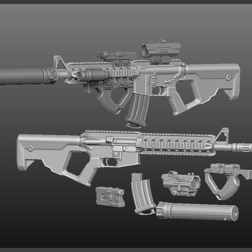 🔫 ar 15 3d model 1:12 SCALE figures・ 3D File for 3D printing・Cults
