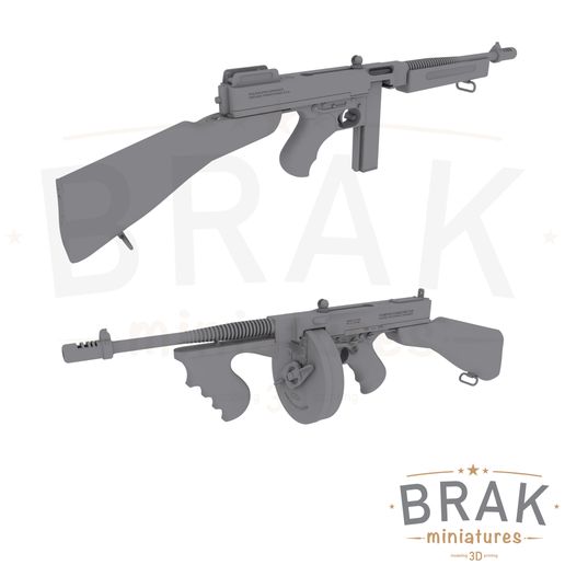 🇻🇳 M1928 和 M1928A1 汤普森 1/3 比例模型・文件用于 3D 三维打印・Cults
