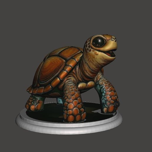 STL file Happy Turtle Figure - 3D Print Model 🐢 (OBJ)・3D print design ...