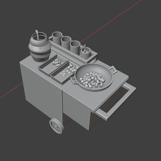 🛒 1/64 Street Food Cart Pinoy Food Cart for Dioramas or Diecast・ STL ...