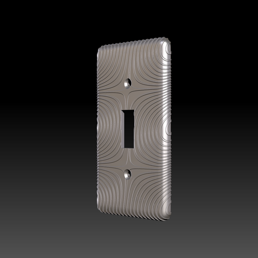 🌊 Waves Switch Cover・ STL File for 3D printing and CNC machining ...