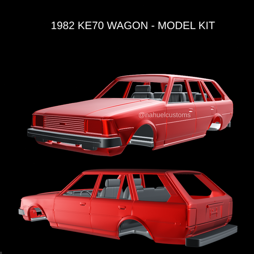 STL-Datei 1982 KE70 WAGON - MODELLBAUSATZ 👽 ・Modell zum Herunterladen und 3D-Drucken・Cults