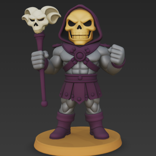 🎲 Skelletor MOTU chibi・ STL File for 3D printing・Cults