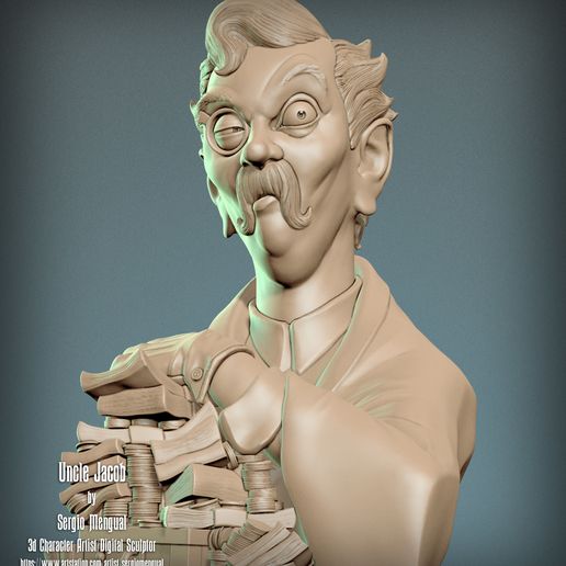 👻 Haunted Mansion Uncle Jacob 3D Printable Bust DELUXE VERSION・ 3D File ...