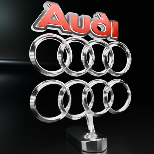 🟢 AUDI Car SUV Logo Emblem Badge Sign Crest Symbol Mark Insignia・ STL ...