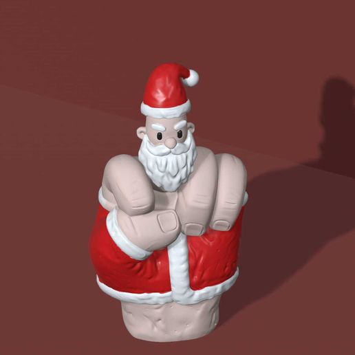🎅 Middle Finger Santa Claus – Funny Christmas Decor | 3D Printable ...