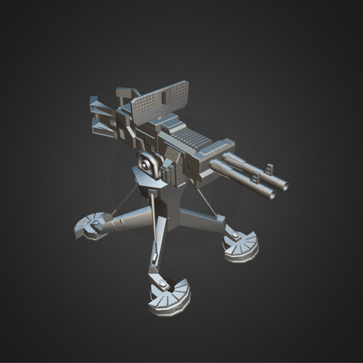 Archivo 3D Fixed Machine Gun - Tactical Mounted 3D Model 🔫 ・Idea de ...