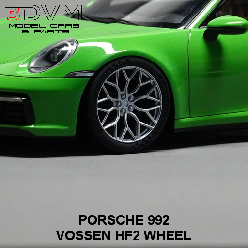 🛞 Porsche 992 Vossen HF2 Wheel in 1/24 scale・ 3D File for 3D printing・Cults