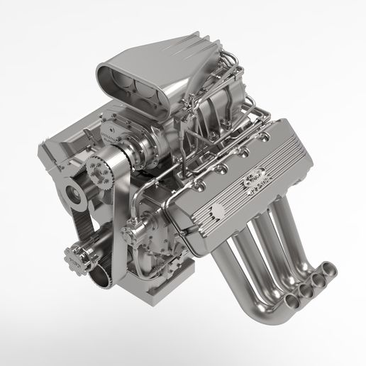🚙 Blown Ford 427 SOHC CAMMER 1970s・ 3D File for 3D printing・Cults