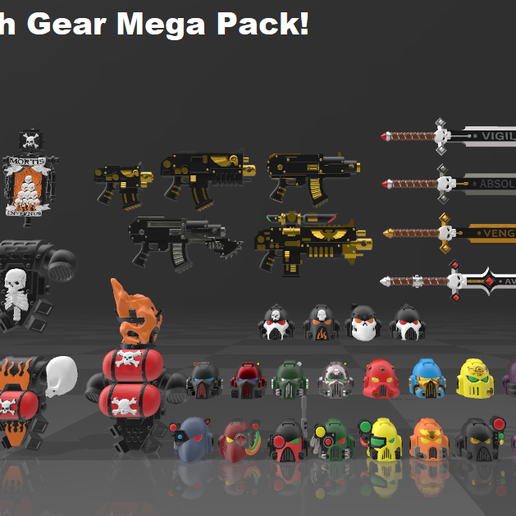 ⚙️ Custom 7 inch Gear Mega Pack!・Free 3D File for 3D printing・Cults