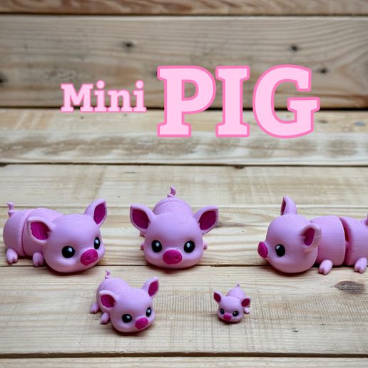 🐖 Mini Pig・ STL File for 3D printing・Cults