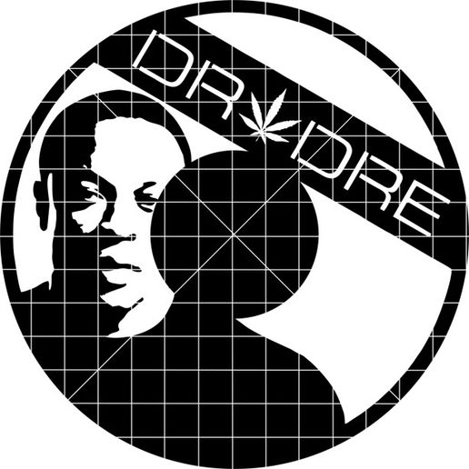 DXF file Dr Dre for laser cutting on vinyl record DXF file ⏺️ ・3D ...