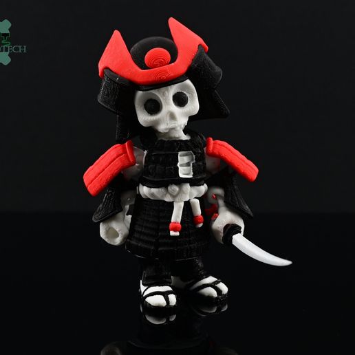 3D file Articulated Bone Samurai by Cobotech, Skelly Samurai, Skeleton ...