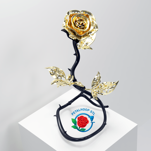 💐 Table Flower Rose STL File, 3D Print Forever Flower, Digital ...
